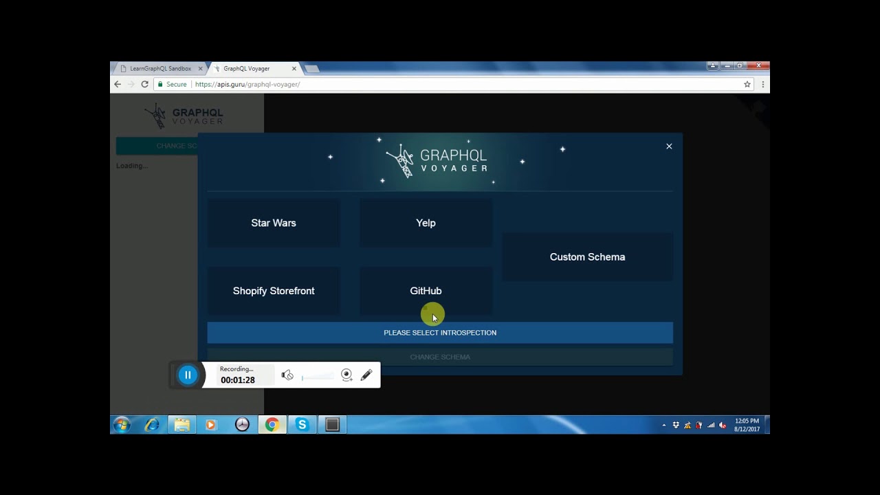 GraphQL schema Visualization using graphql-voyager