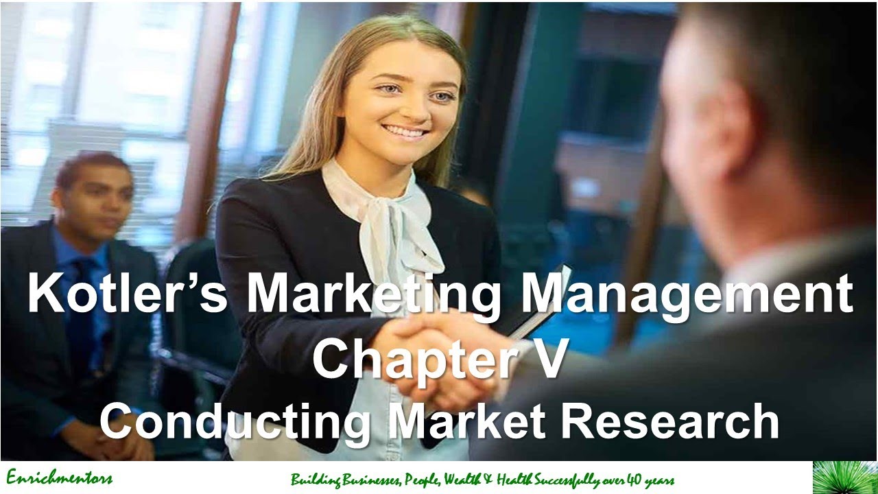 Recap of concepts taught in Chapter 5 of Kotler's Marketing Management “Conducting Market Research”