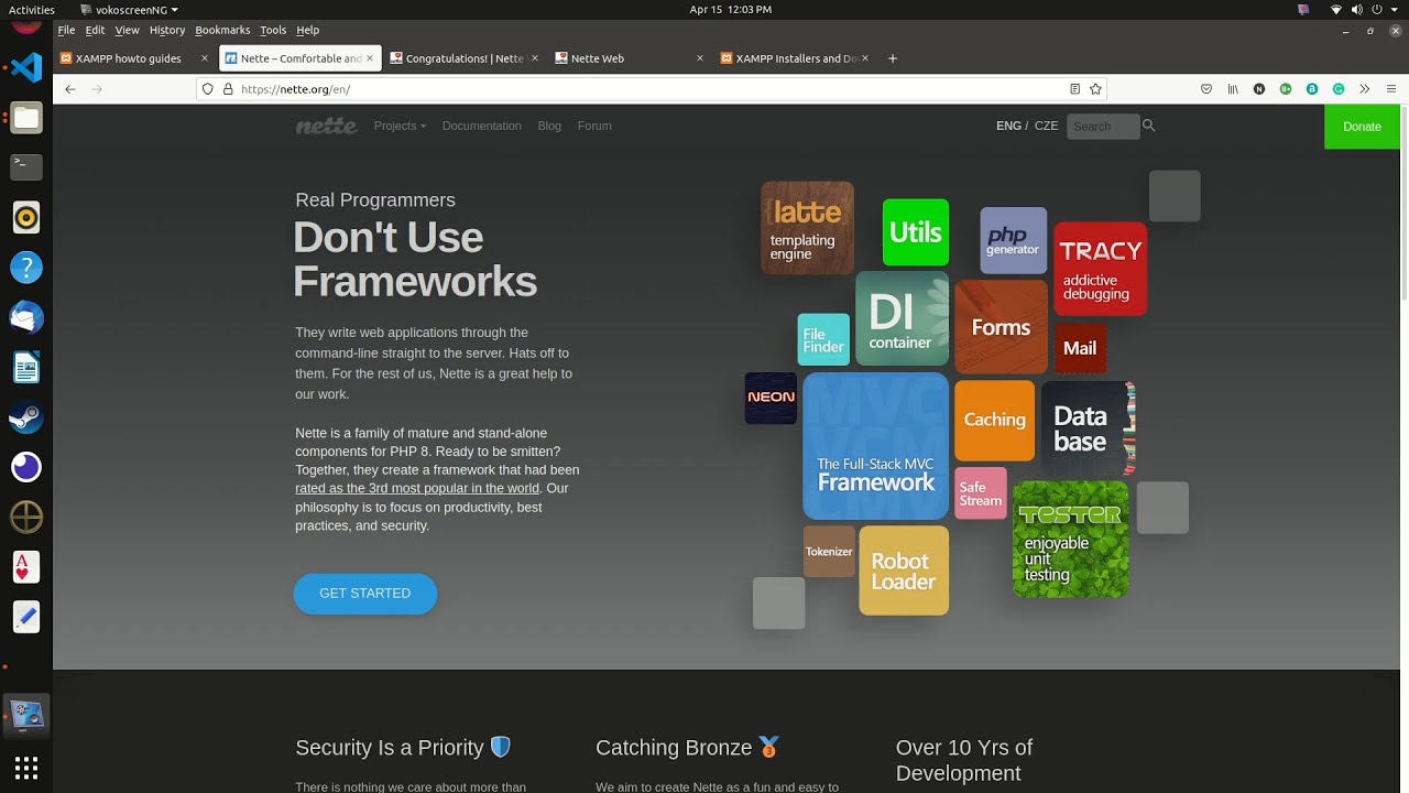 Learn the Nette Web Development Framework.