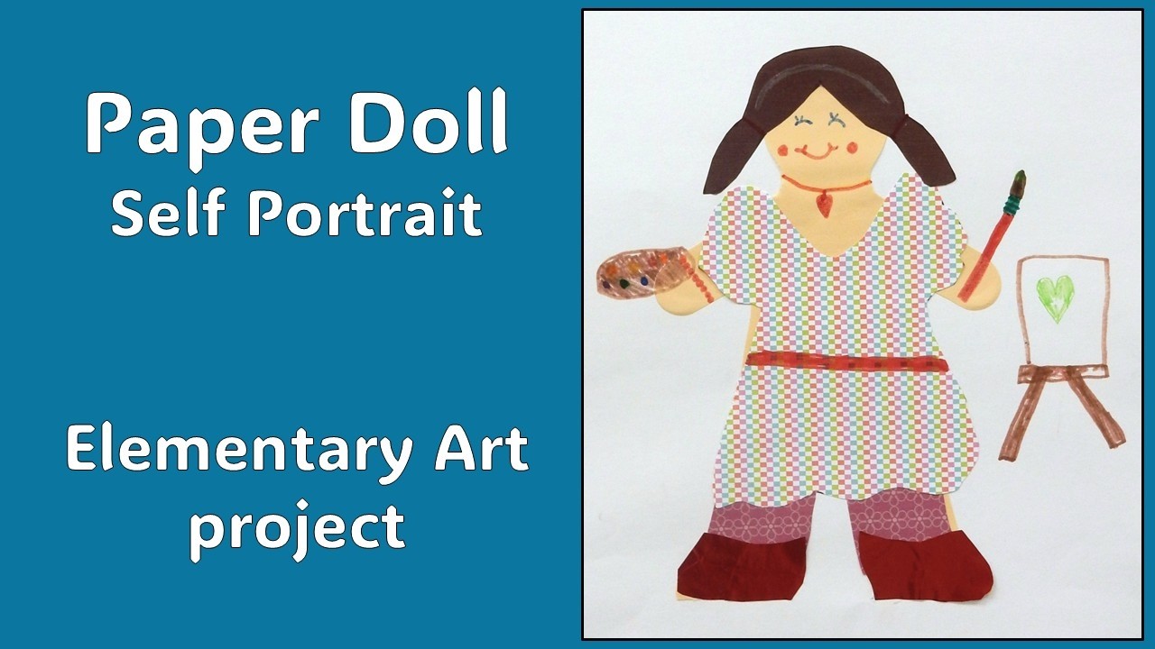 SELF PORTRAIT COLLAGE Multi-cultural elementary art lesson tutorial. How To Teach paper doll collage
