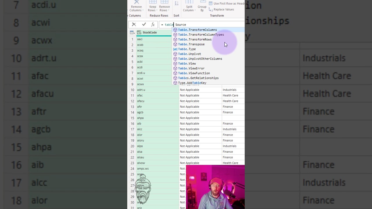 Power Query - Modify Whole table in one Step
