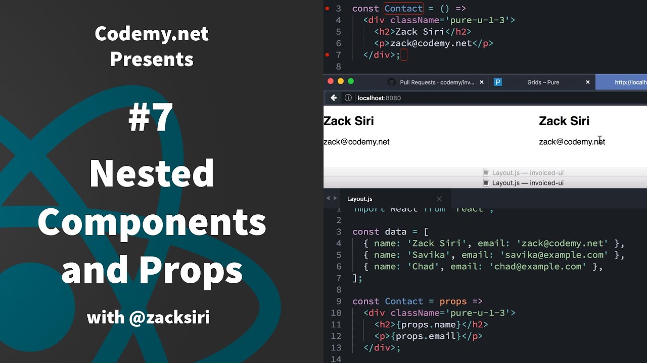 React: Nested Components and Props - [007]