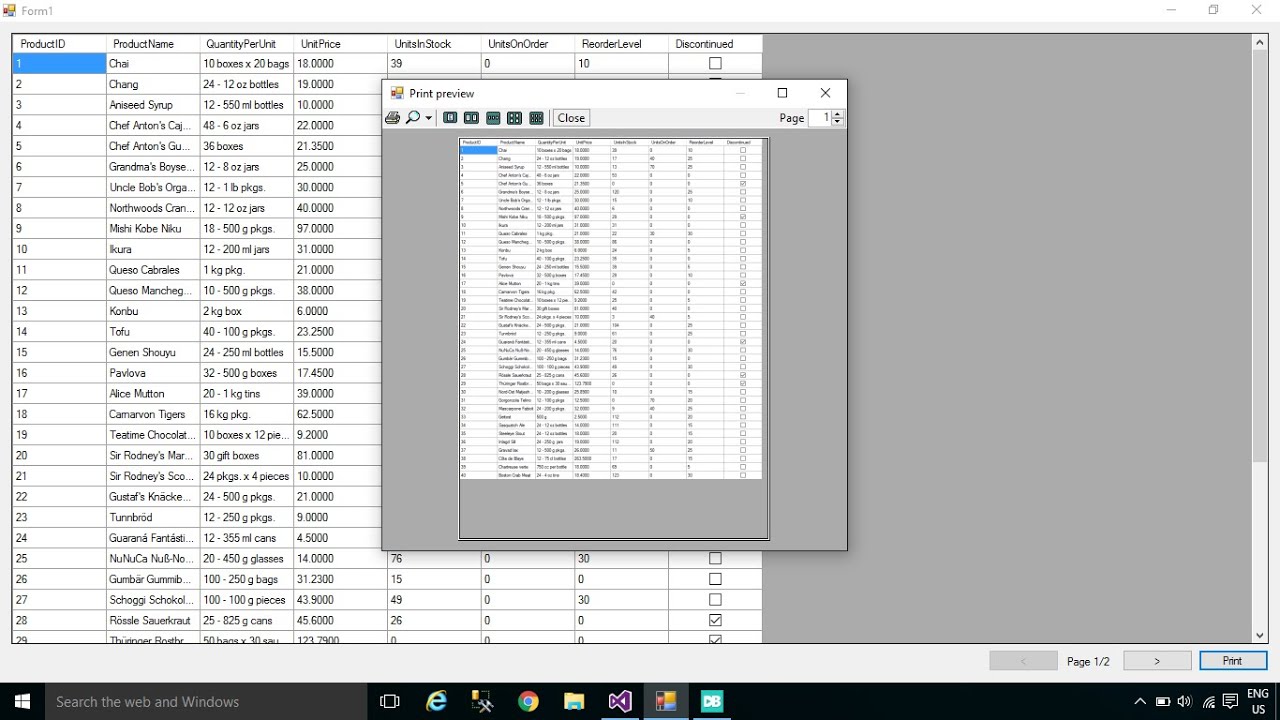 C# Tutorial - How to Print a DataGridView | FoxLearn