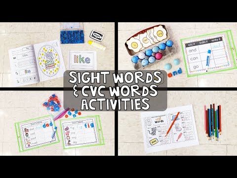 My favorite TPT resources for teaching sight words & CVC words to my kinder students