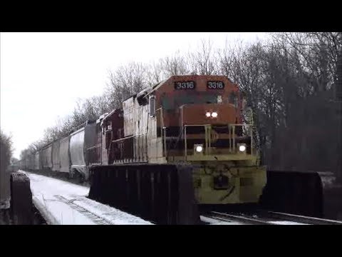 CF&E 3316 IORY 4034 Genesee and Wyoming Colors on the Pennsy Bridge