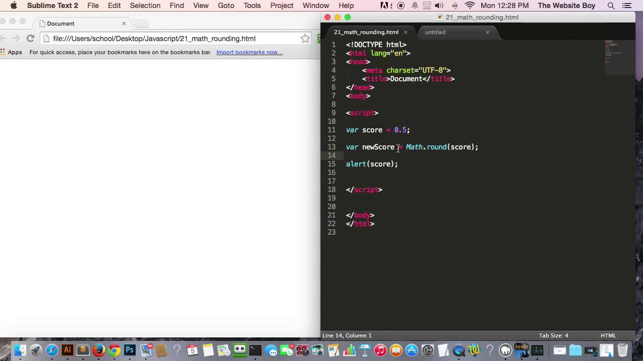 Javascript Tutorial For Beginners #21  Rounding Math Function in Javascript