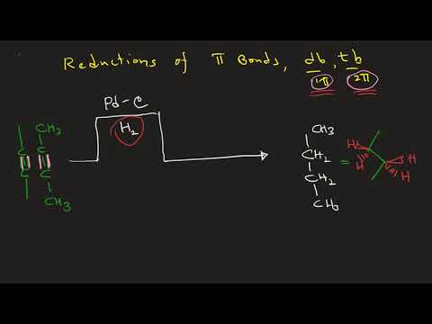 Alkene reductions: catalytic hydrogenation, Lindlar's catalyst, sin addition & trans addition.