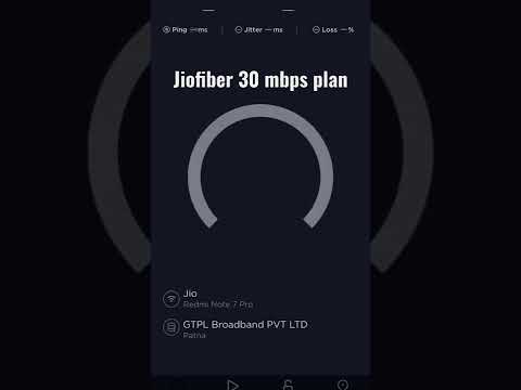 Jiofiber speed test 30 Mbps plan