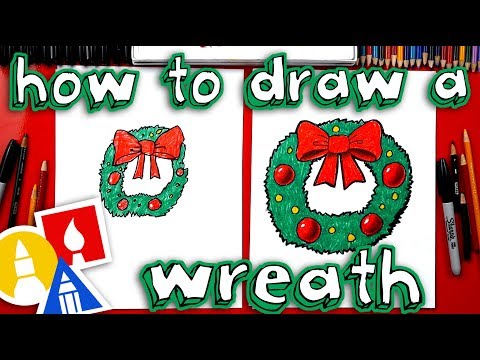 How To Draw A Wreath Step by Step – I'm Youtuber – Follow my videos to ...