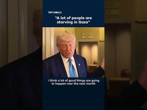 Trump: "A lot of people are starving in Gaza, we have to help the Palestinians"