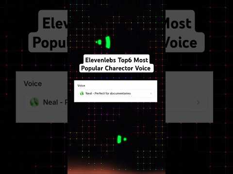 Elevenlabs top 6 most popular voices| Elevenlabs most popular voice Elevenlabs best voice settings