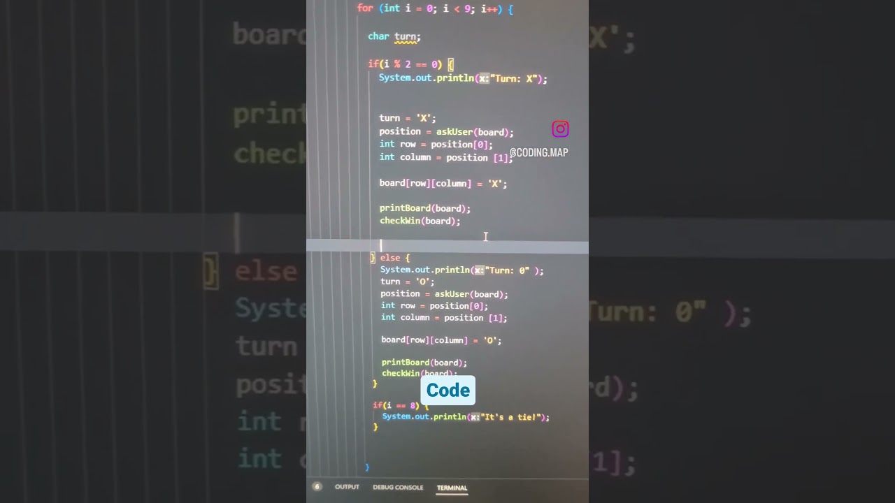 Let's code tic tac toe in Java