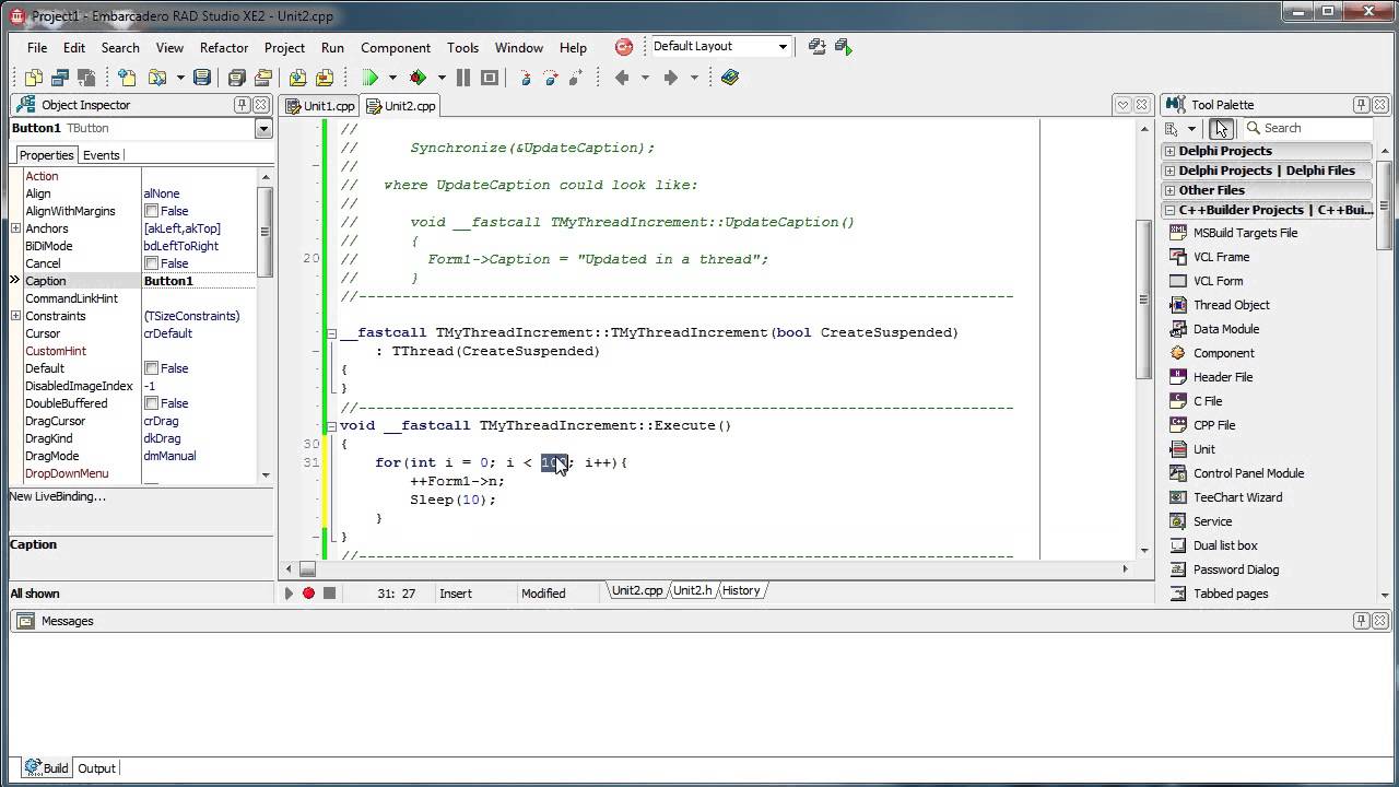 C++ Builder - Threads & Critical Sections