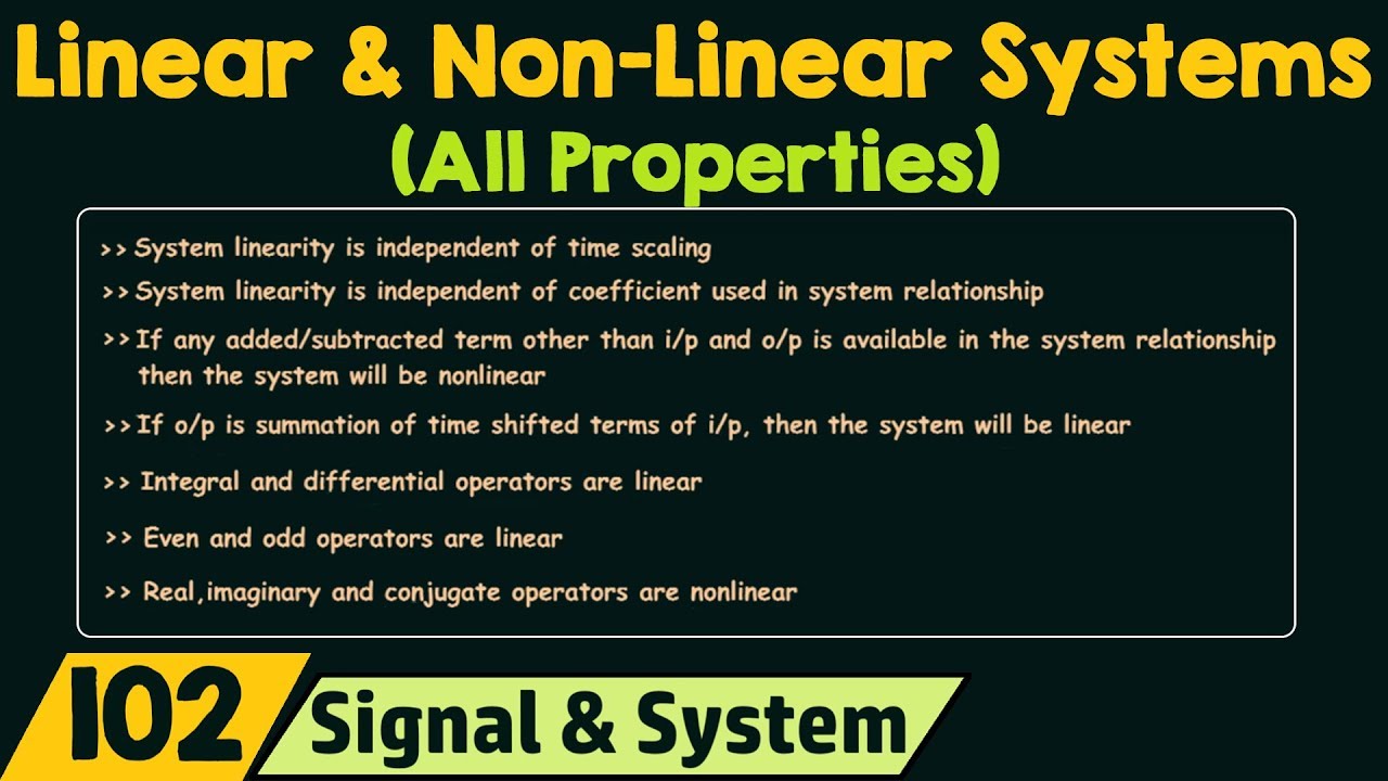 Linear and Non-Linear Systems (All Properties)