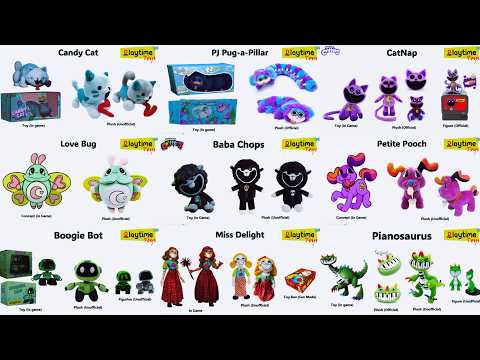EVERY TOYS Poppy Playtime Chapter 1,2,3,4 Game vs Real Life | All Toy Boxes & Plush All Characters