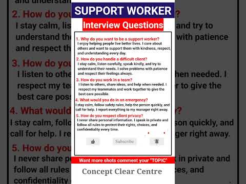 Support Worker Job Interview Questions and Answers to ace your Dream Job