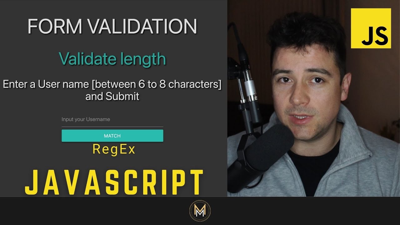 JavaScript Form Validation using Regular Expression for validating input length