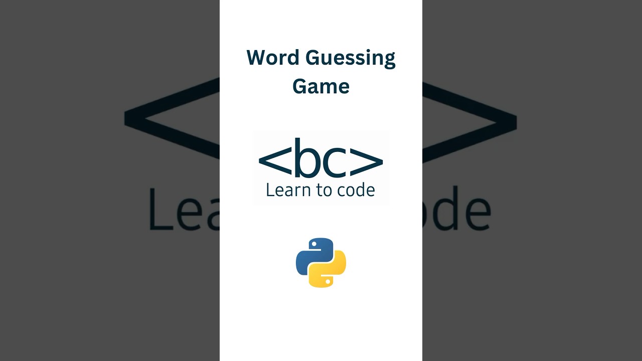 Learn how to create a Word Guessing Game in Python in 60 seconds! #learnpython #code #developer