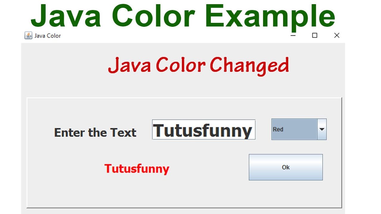 Java Color Change Example