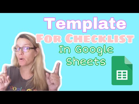 Template for Checklist in Google Sheets spreadsheet by Alice Keeler