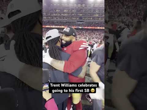 #49ers Trent Williams was so excited after punching his ticket to the SB 🙏🏼