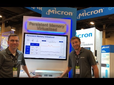 VMworld 2018 US - at Micron, Eric Caward & Jakob Morrison demo Persistent Memory Virtualized