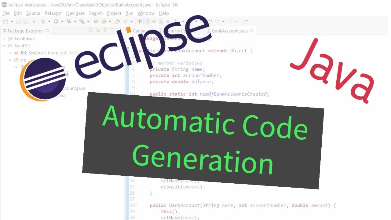 How to use Eclipse to Generate Code