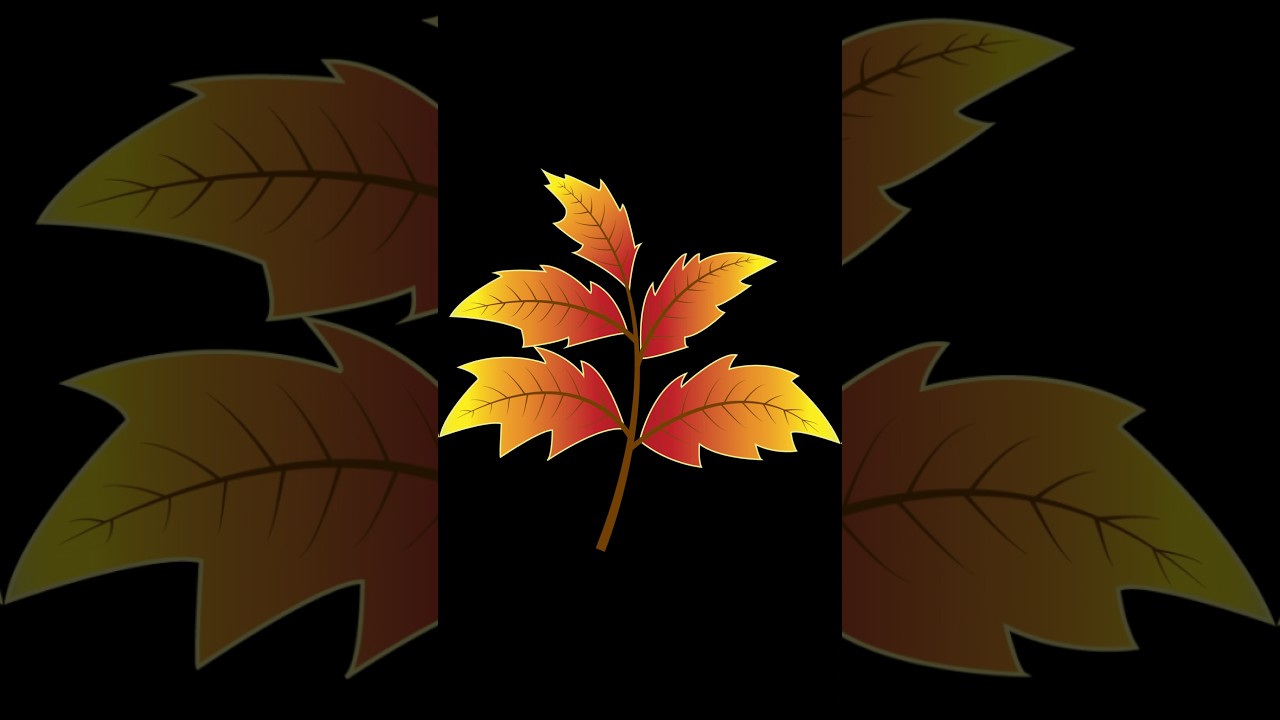 Leaves Drawing in Illustrator | Illustrator tutorial | Vector art #shorts #vectorart  #illustrator