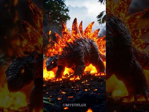 Dinosaurs + Nature (T-rex, Brontosaurus, Archaeopteryx, Stegosaurus) #fusion #ai #shorts