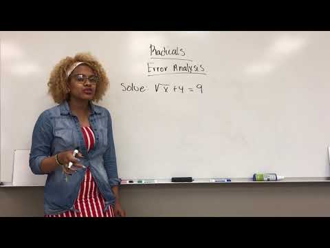 Radicals Error Analysis: Solving Radical Equations