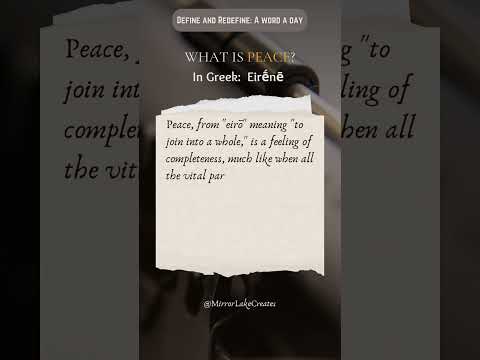 Define and Redefine: what is Peace? #biblical #inspirational #healing #awordaday