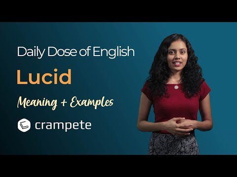 DailyDose of English - Lucid Meaning - Verbal Lesson