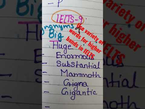 Synonyms of BIG for IELTS test & learn English#shorts
