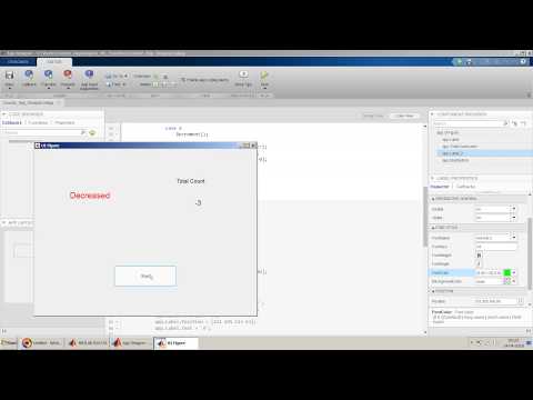 How to design counter in App Designer using MATLAB function and global ...