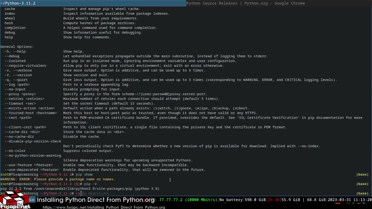 Installing Python Direct From Python.org