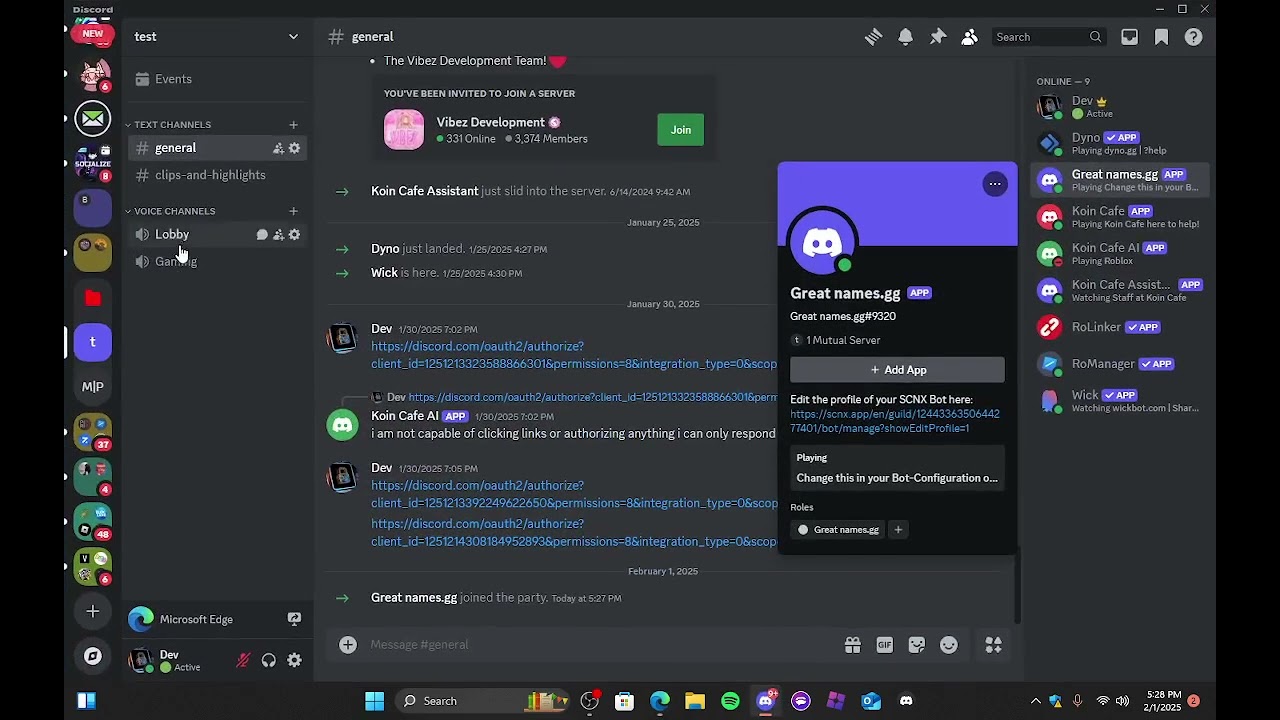 How to setup your Discord bot by (SCNX unofficial)