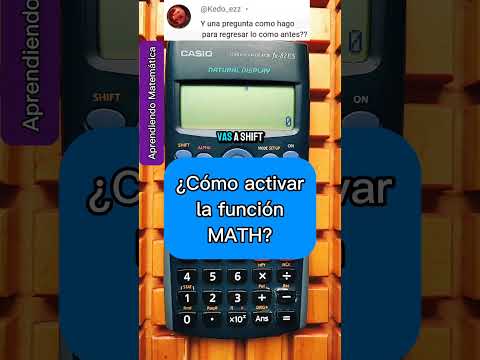 ¿Cómo ACTIVAR la función MATH en la CALCULADORA CIENTÍFICA? 🤔