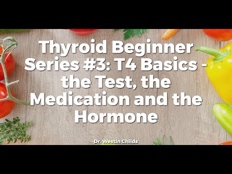 Thyroid Beginner Series #3: T4 Basics - the Test, the Medication and the Hormone