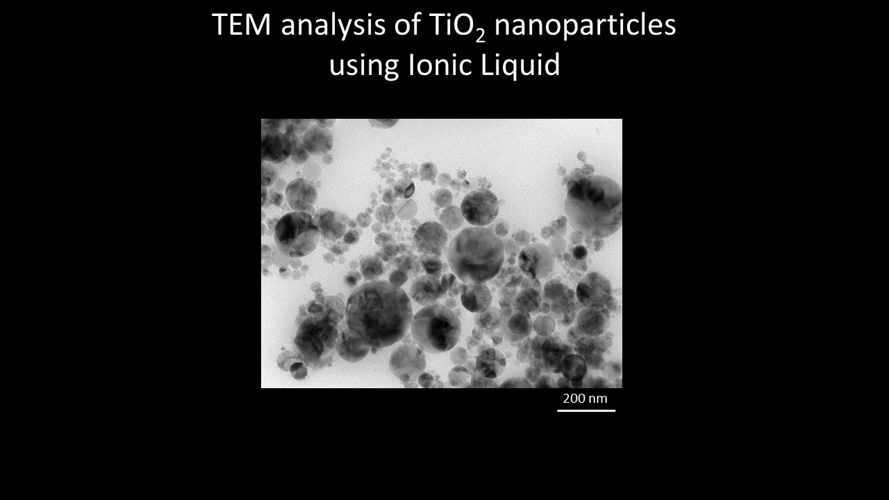 [Materials] TEM analysis of TiO2 nanoparticles using Ionic Liquid