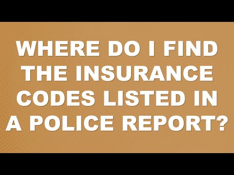Auto & Injury FAQs: WHERE ARE INSURANCE CODES LISTED IN A POLICE REPORT? | Garry R. Salomon, Esq.