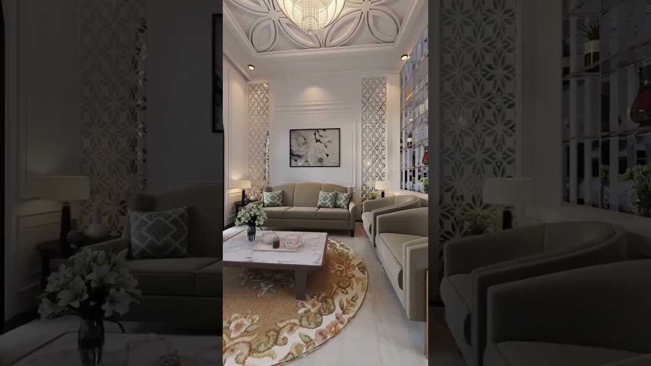 Desain Interior Ruang Tamu Rumah Mediteran 3 Lantai Ibu Debbie @ Jakarta Utara