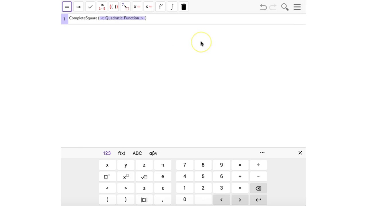 Complete the Square as a Pattern Seeking Activity