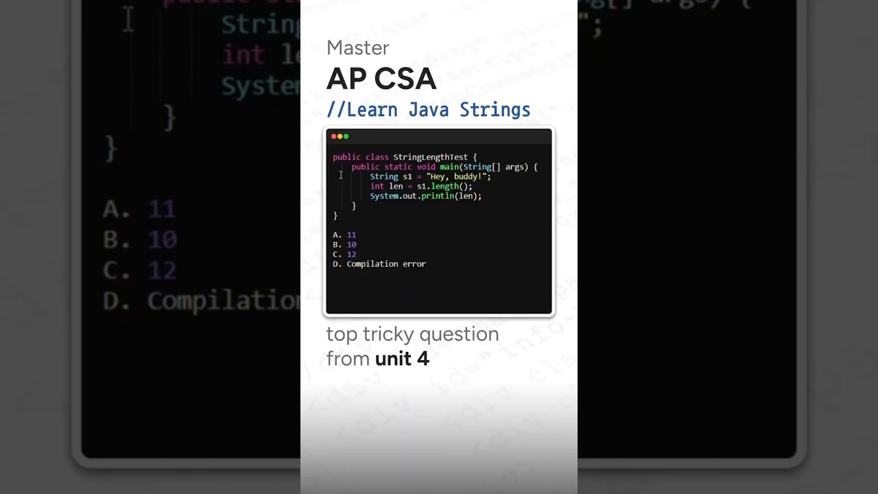 How to Count Characters in a Java String? | Simple AP CSA Trick #java