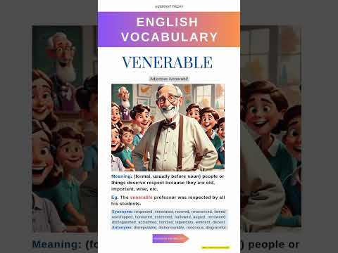 Learning English Vocabulary Daily | Advanced Vocabulary | Respected and Venerated ☺️