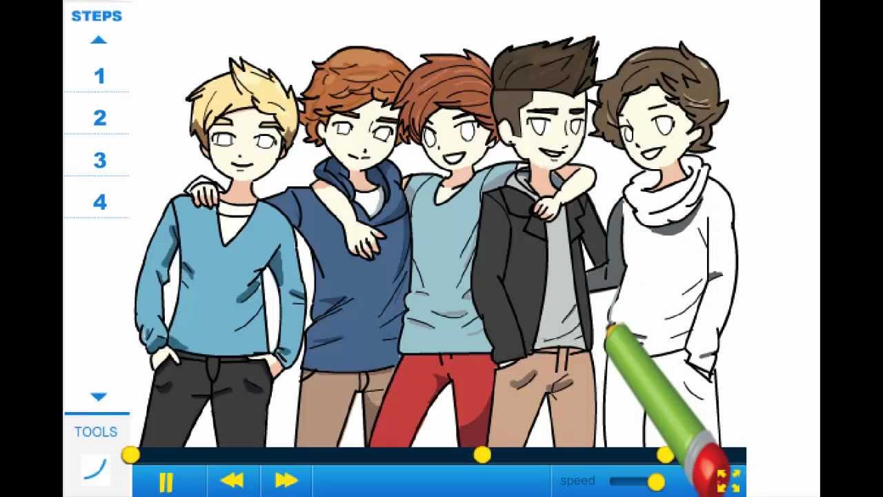 How to draw One Direction - Drawing Tutorial Video