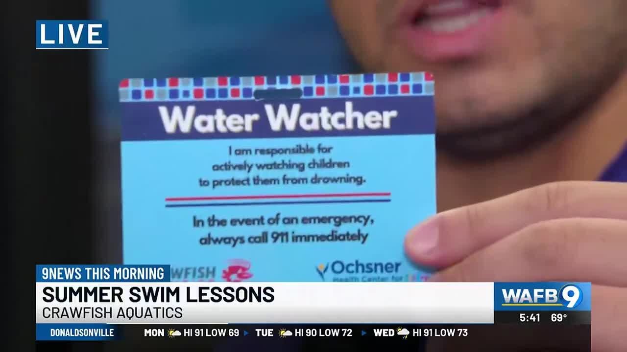 Crawfish Aquatics summer swim lessons