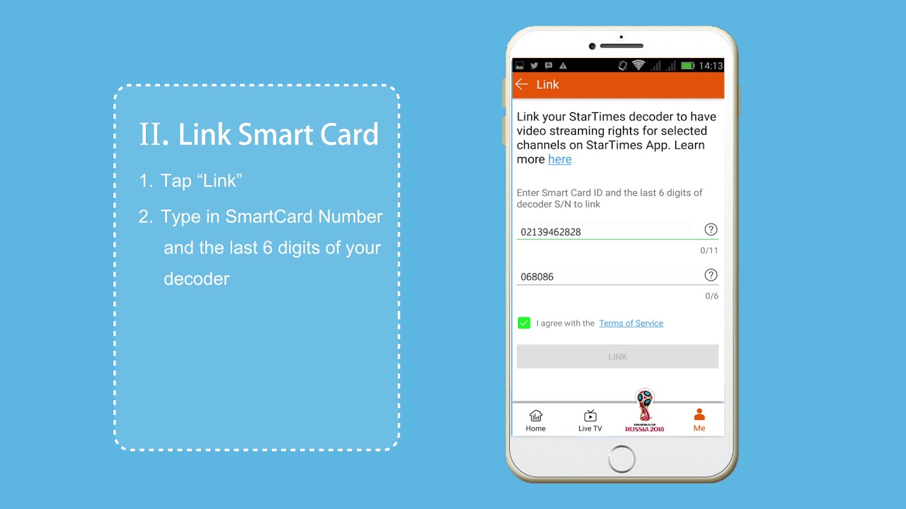 Link your smartcard with your decoder on StarTimes