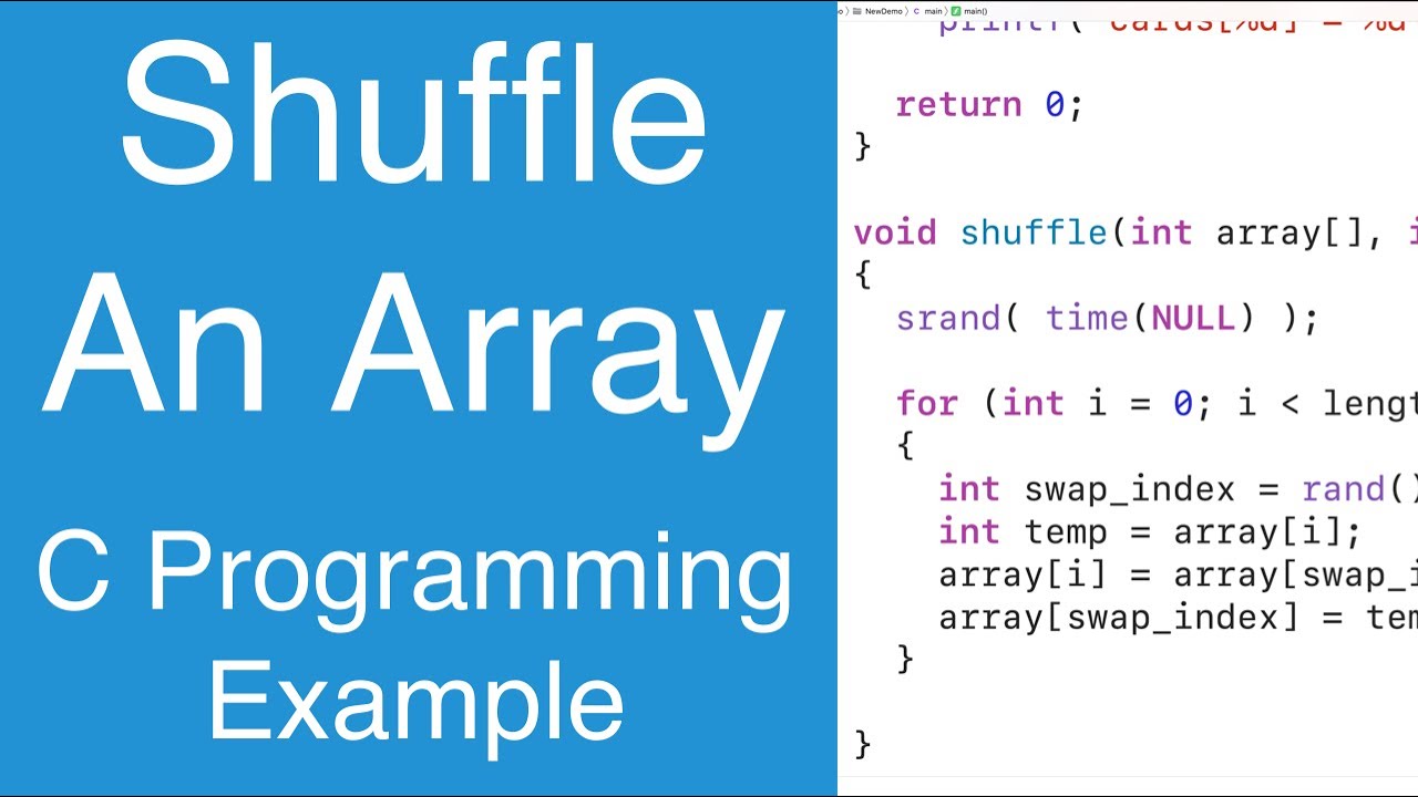 Shuffle An Array | C Programming Example