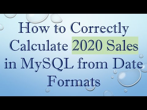 How to Correctly Calculate 2020 Sales in MySQL from Date Formats