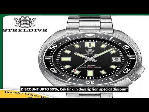 Steeldive SD1970 White Date Background 200M Wateproof AR Coating Sapphire Glass NH35 Black